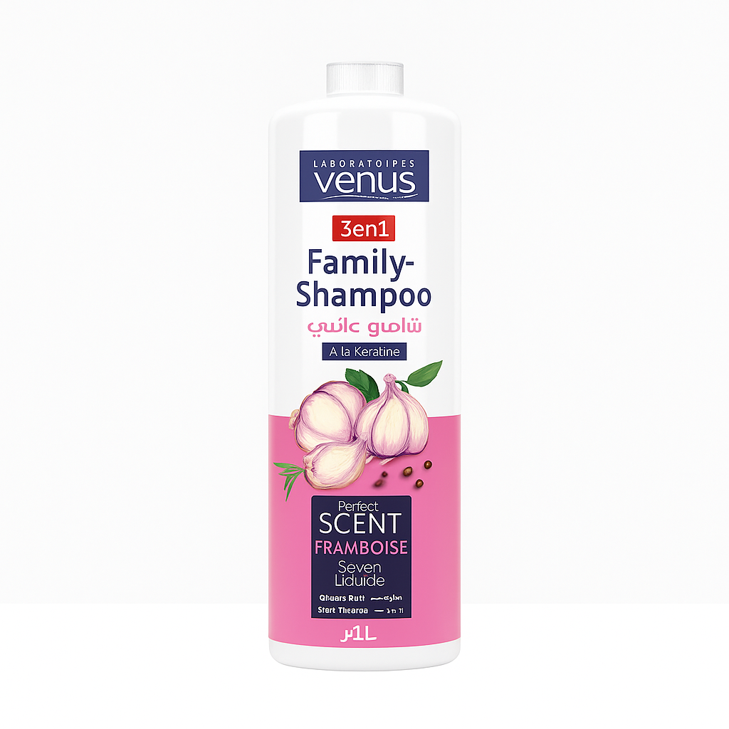 Shampoing 3en1 à l’Extrait d’Ail & Kératine 1L Venus | DZ Store – DZ STORE